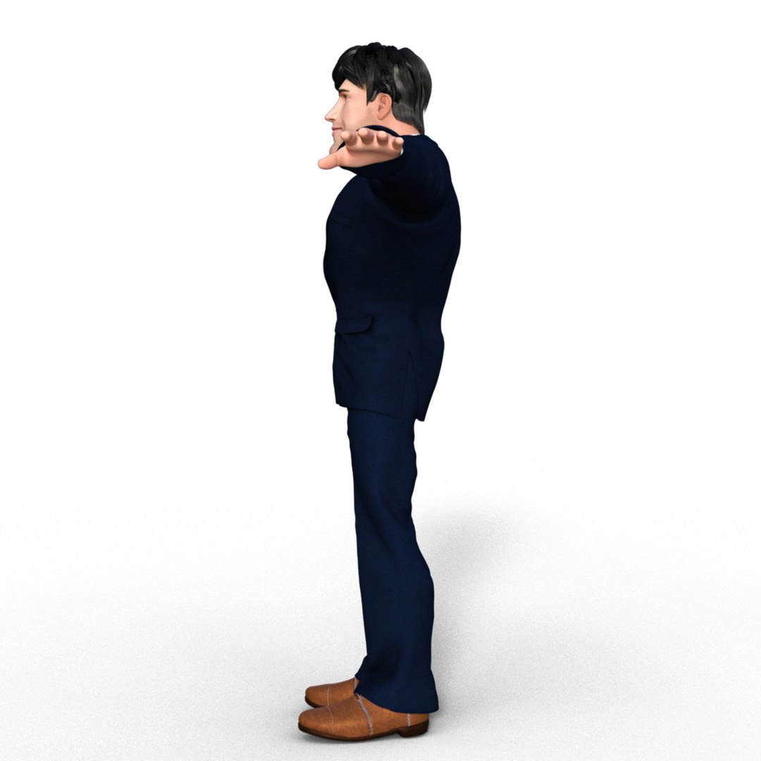 3D Cartoon Businessman Model - TurboSquid 1926287
