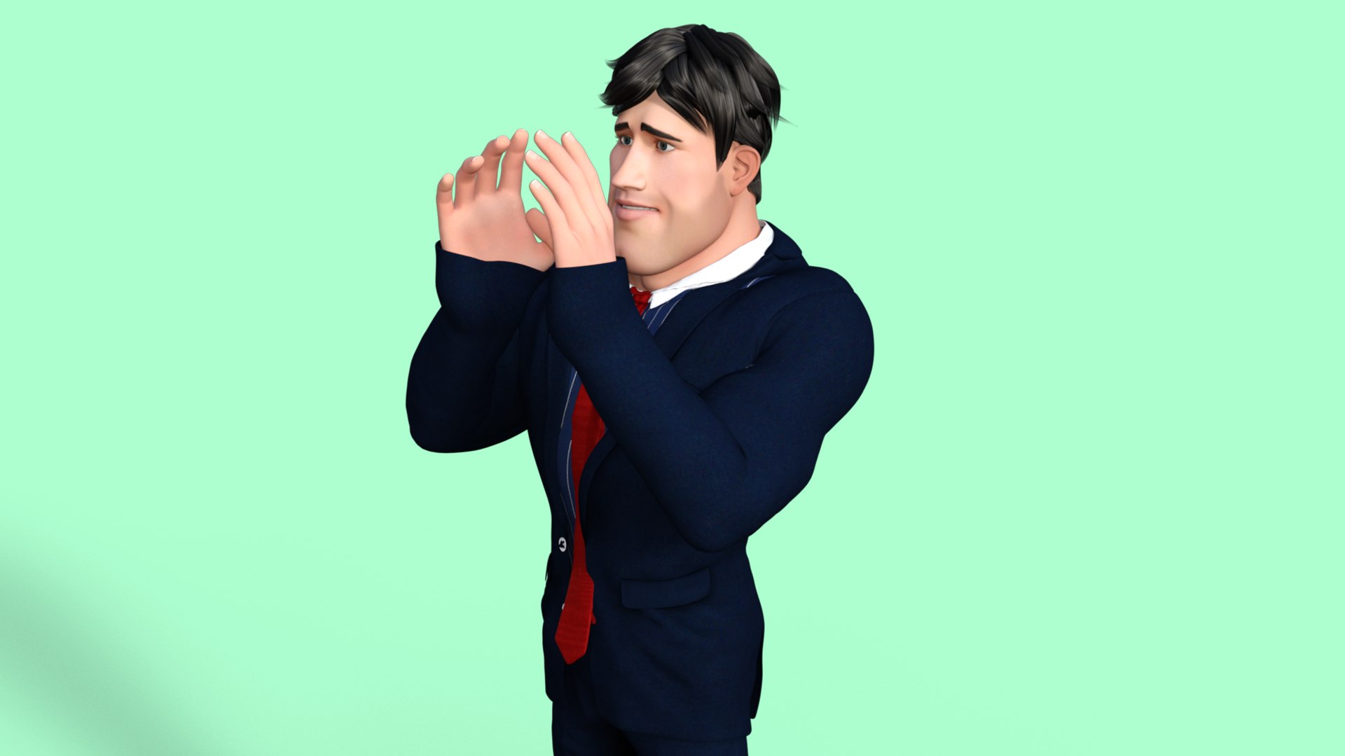 3D Cartoon Businessman Model - TurboSquid 1926287