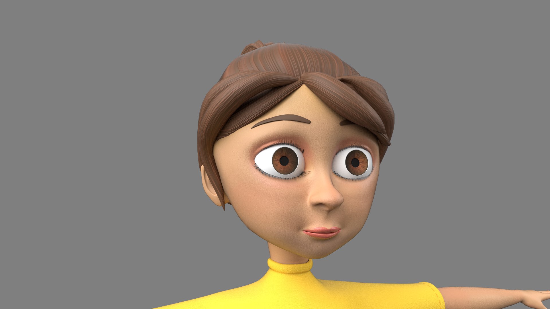 Cartoon Kid Character BELLA 3D Model - TurboSquid 2246412