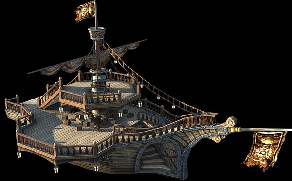 3ds max sea rover pirate boat