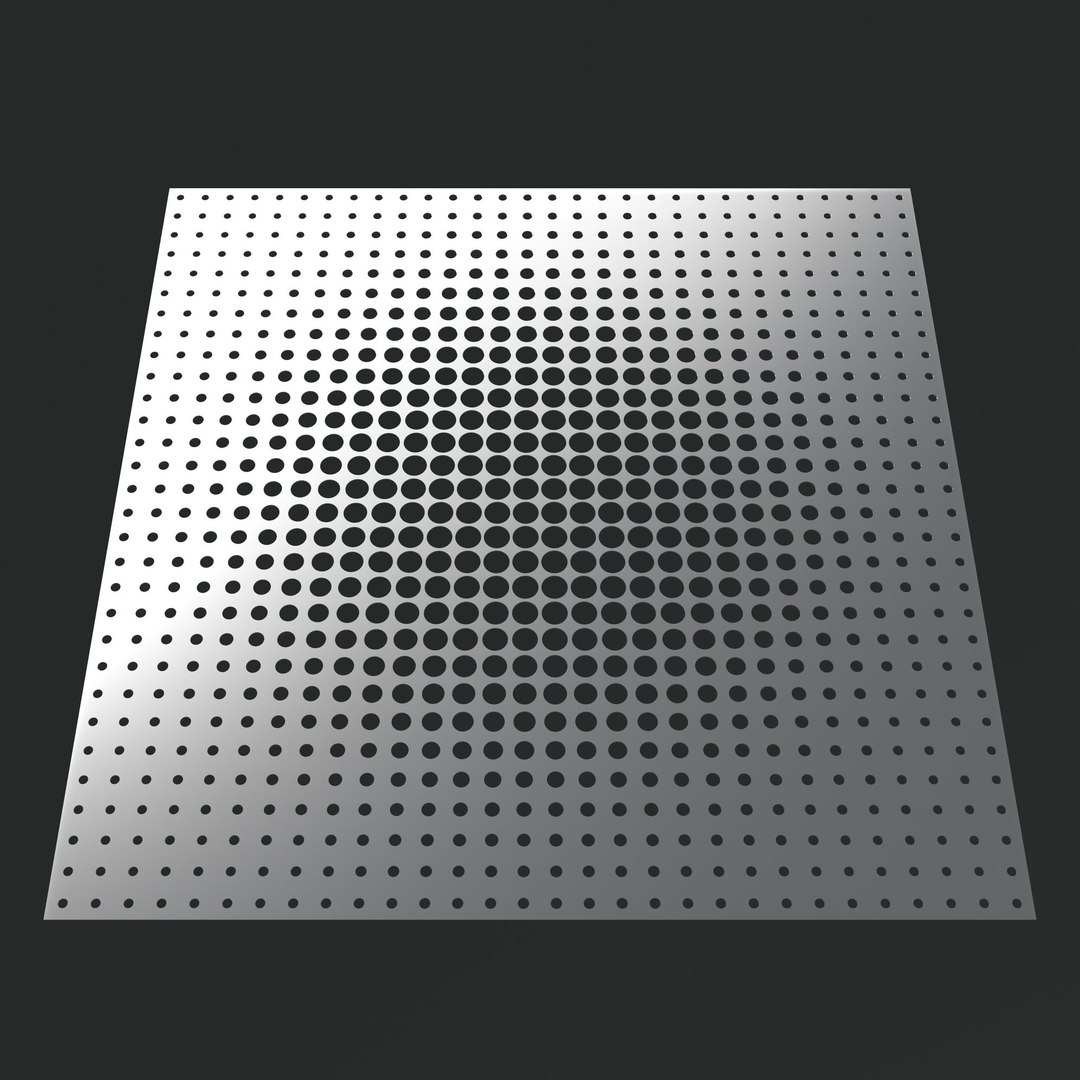3D Perforated Panel With Parametric Pattern 24-O-09 - TurboSquid 2279502