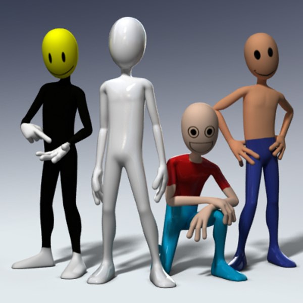 humanoid mascot character 3d model