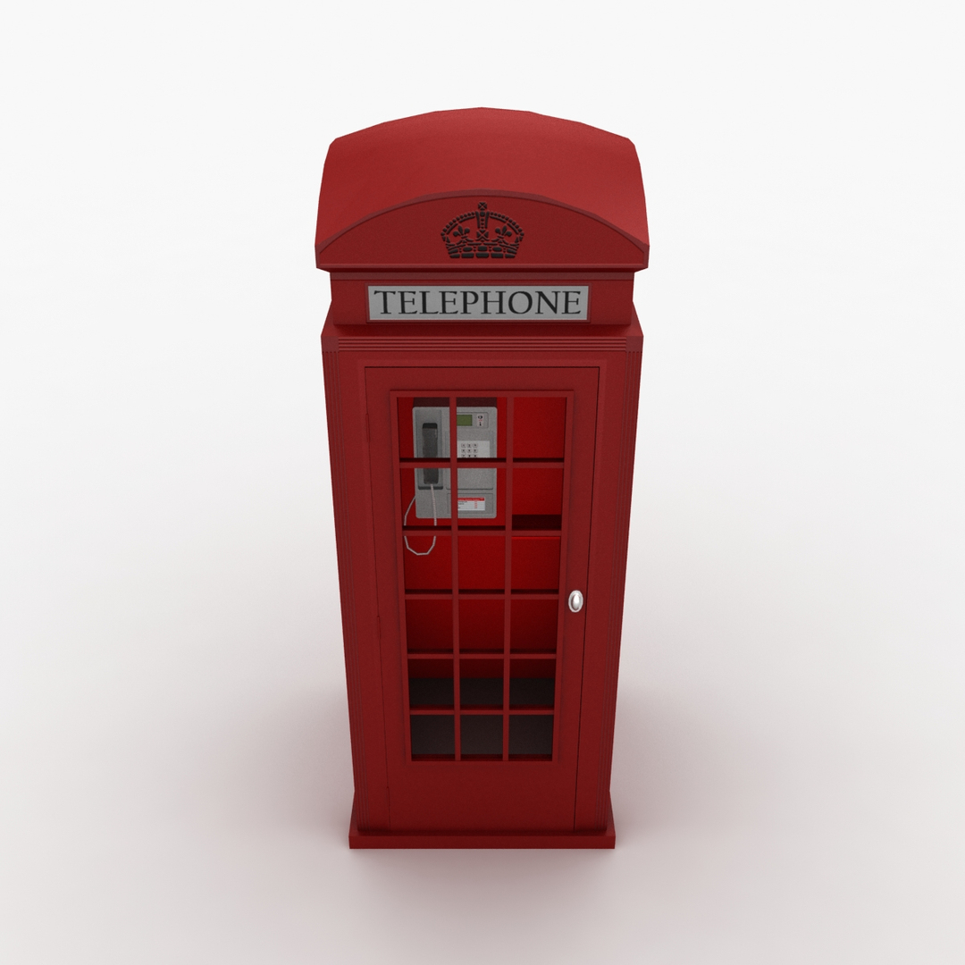 London Telephone Booth 3d Model
