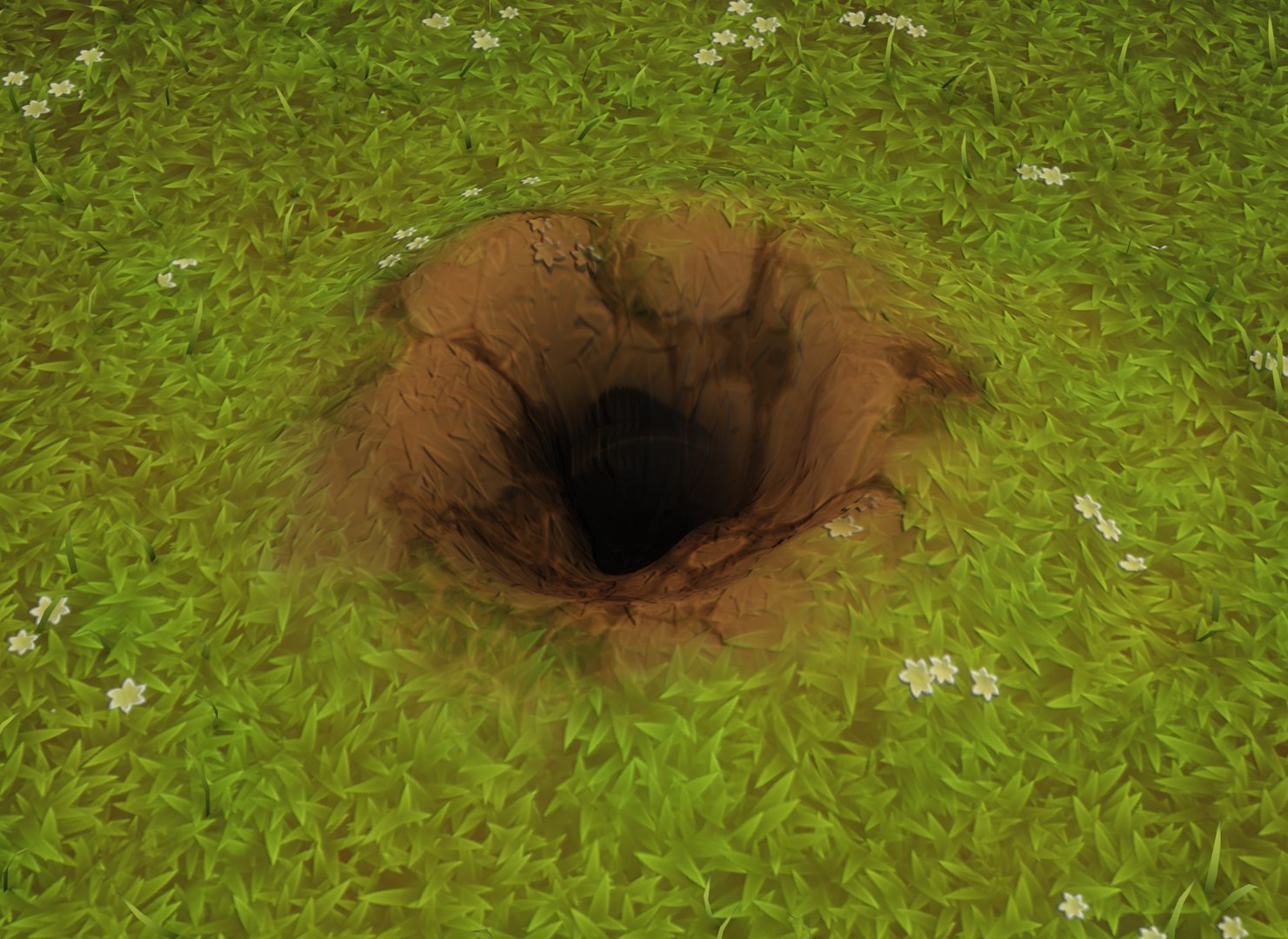 Cartoon Rabbit Hole In The Ground 3D Model 3D Model - TurboSquid 1732095