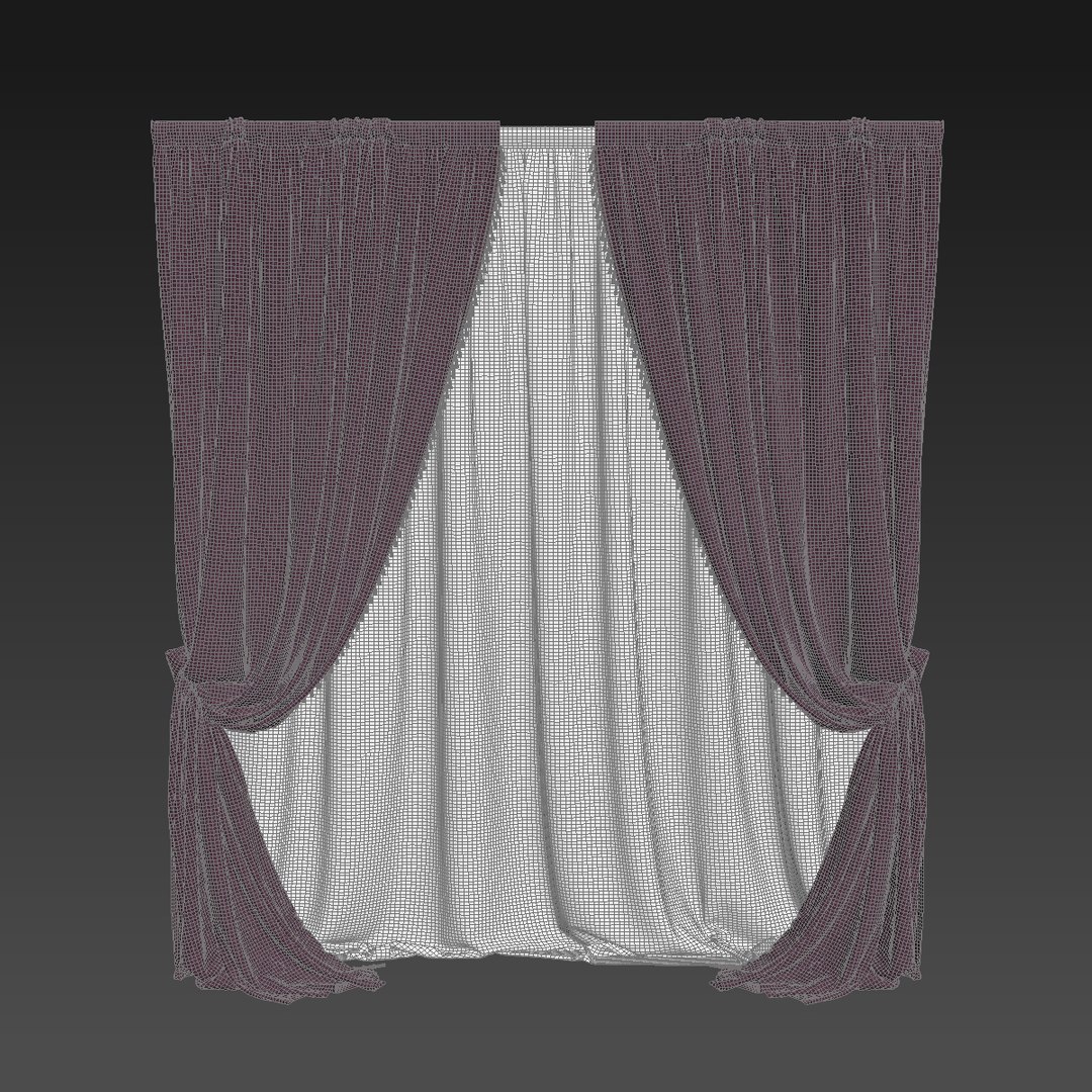 3d Model Of Curtain Classic