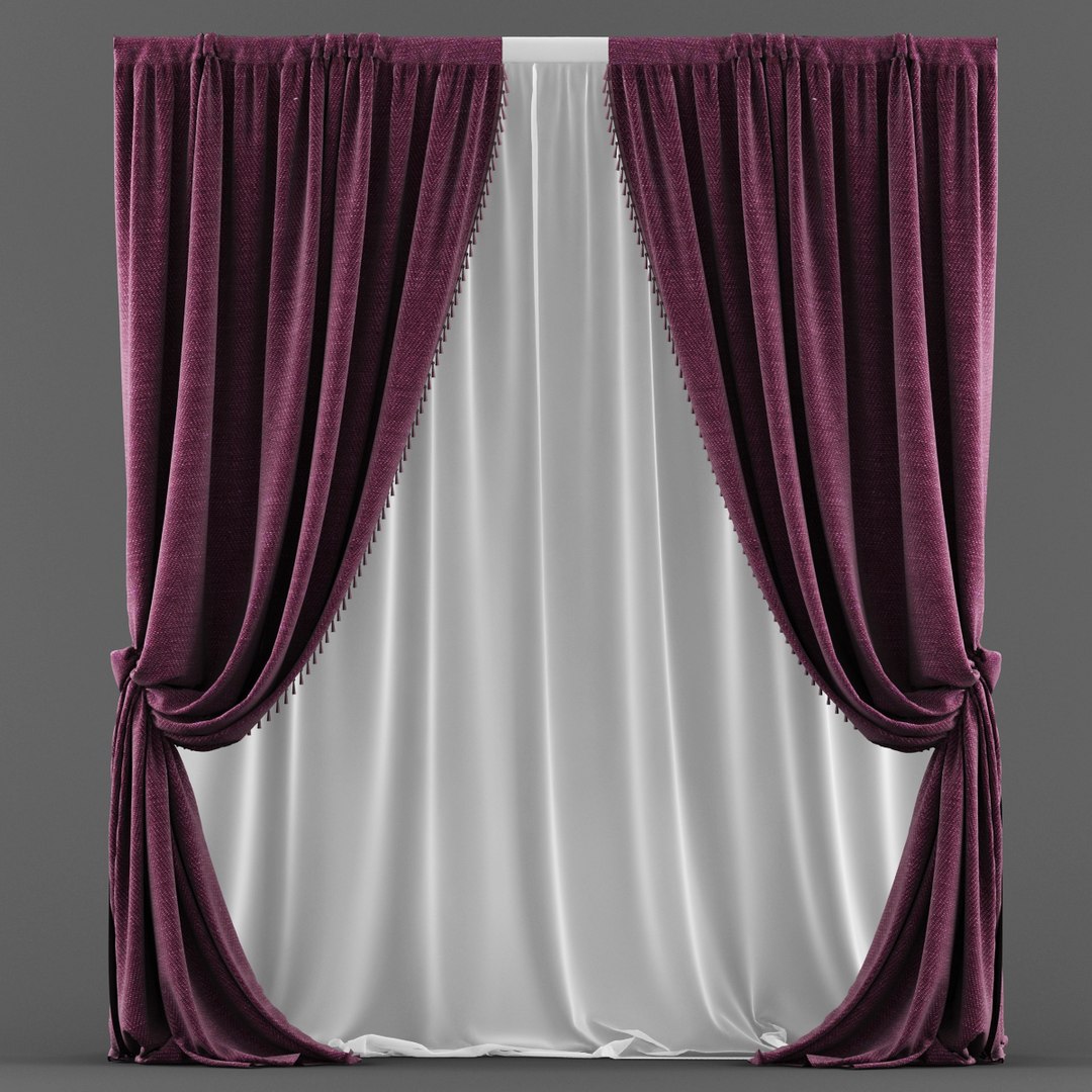 3d Model Of Curtain Classic