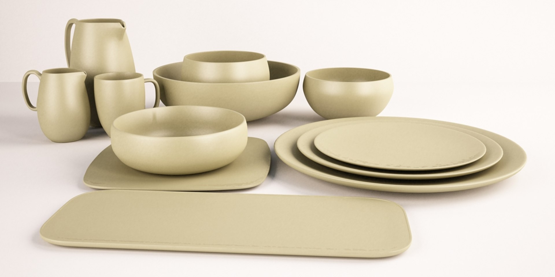 Vera Wang Natural Tableware 3d Model