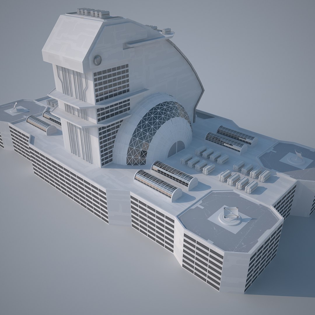 Futuristic Building 3d Model