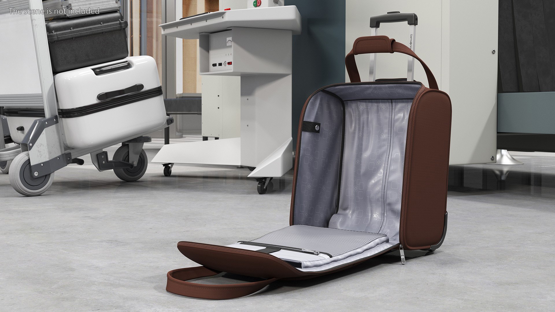 3D Open Softshell Luggage Samsonite Brown - TurboSquid 2083650