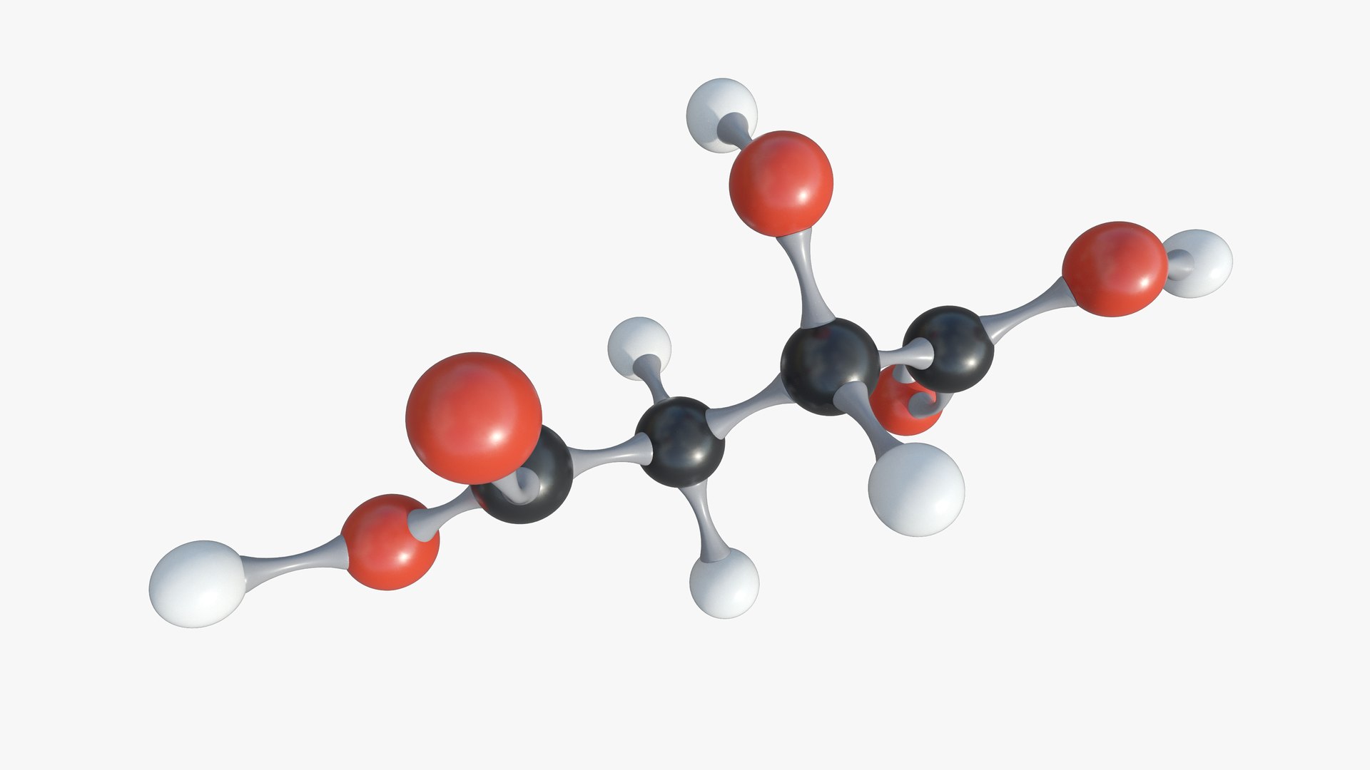 Malic Acid Molecule With PBR 4K 8K 3D Model - TurboSquid 1944510