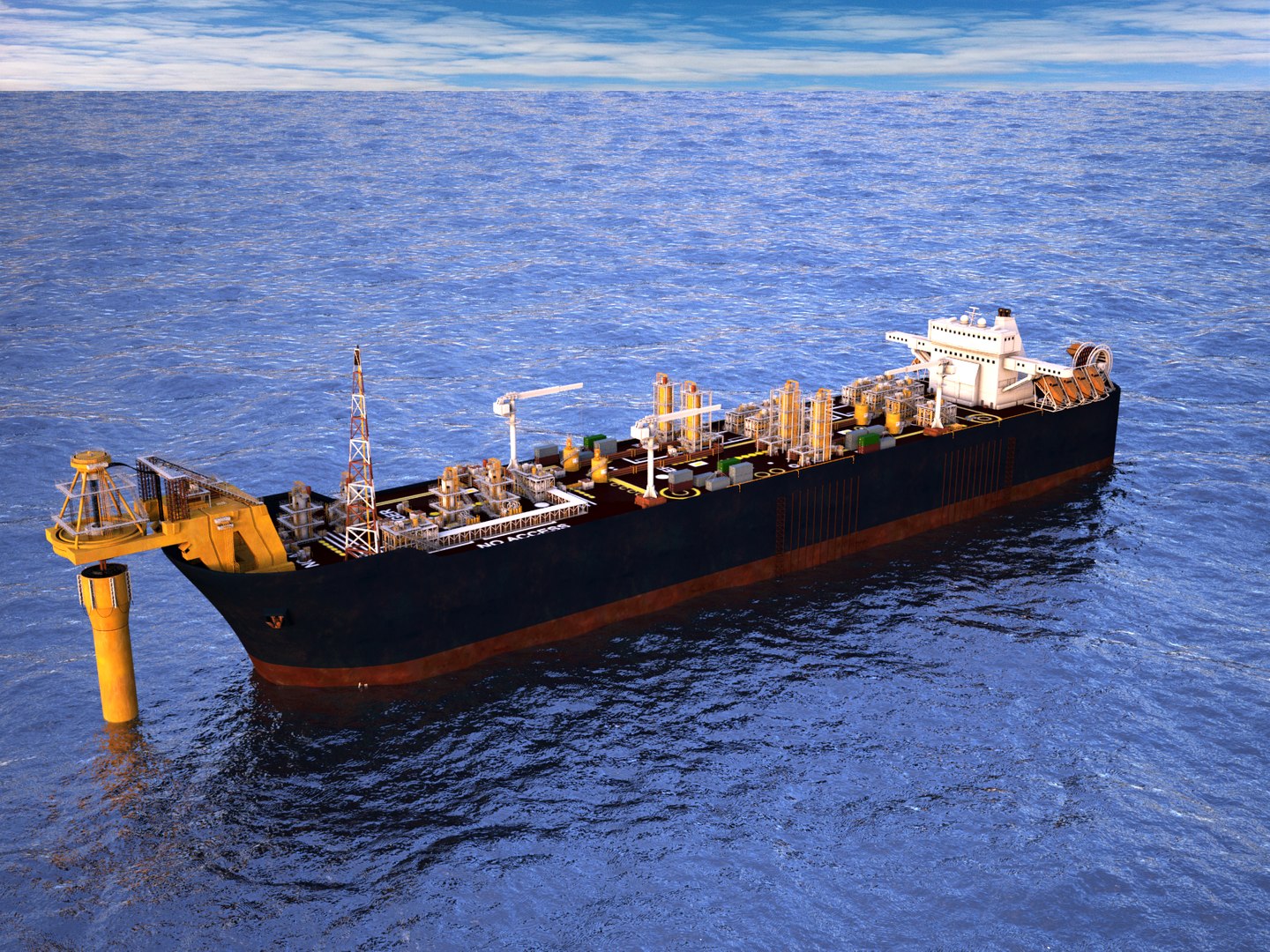 3d fpso floating production model