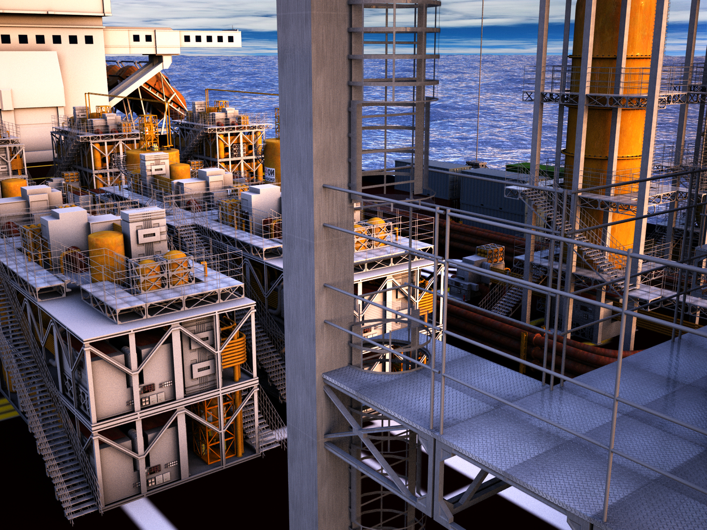 3d fpso floating production model