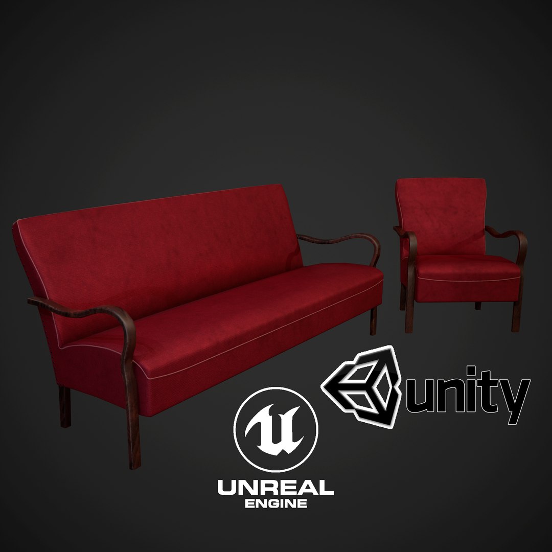 3D Unity Sofa 1 Armchair Model - TurboSquid 1480068
