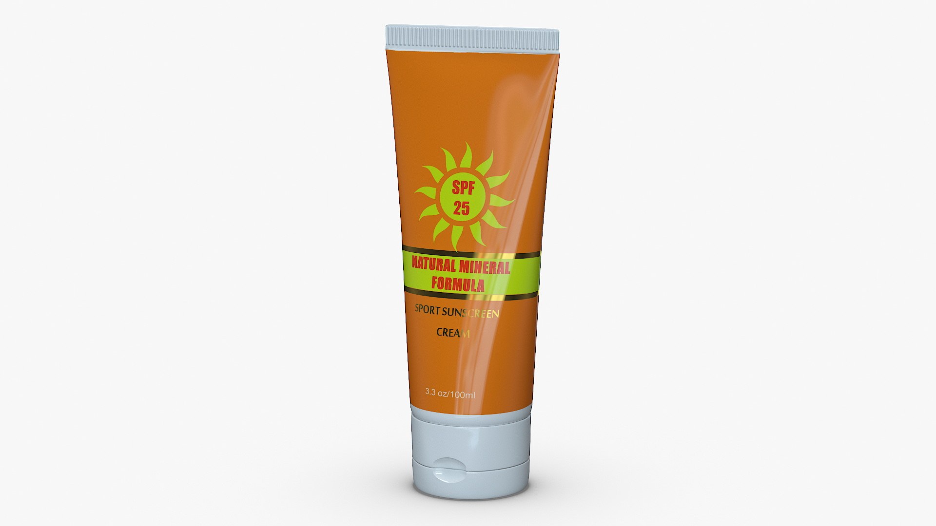 3D Sunscreen Tube Natural Mineral Formula - TurboSquid 2320595