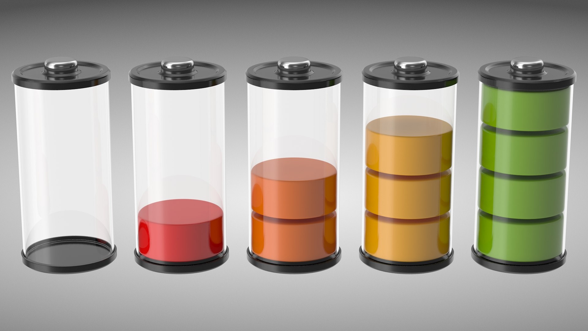 Battery Icon Set 1 Model - TurboSquid 1509614