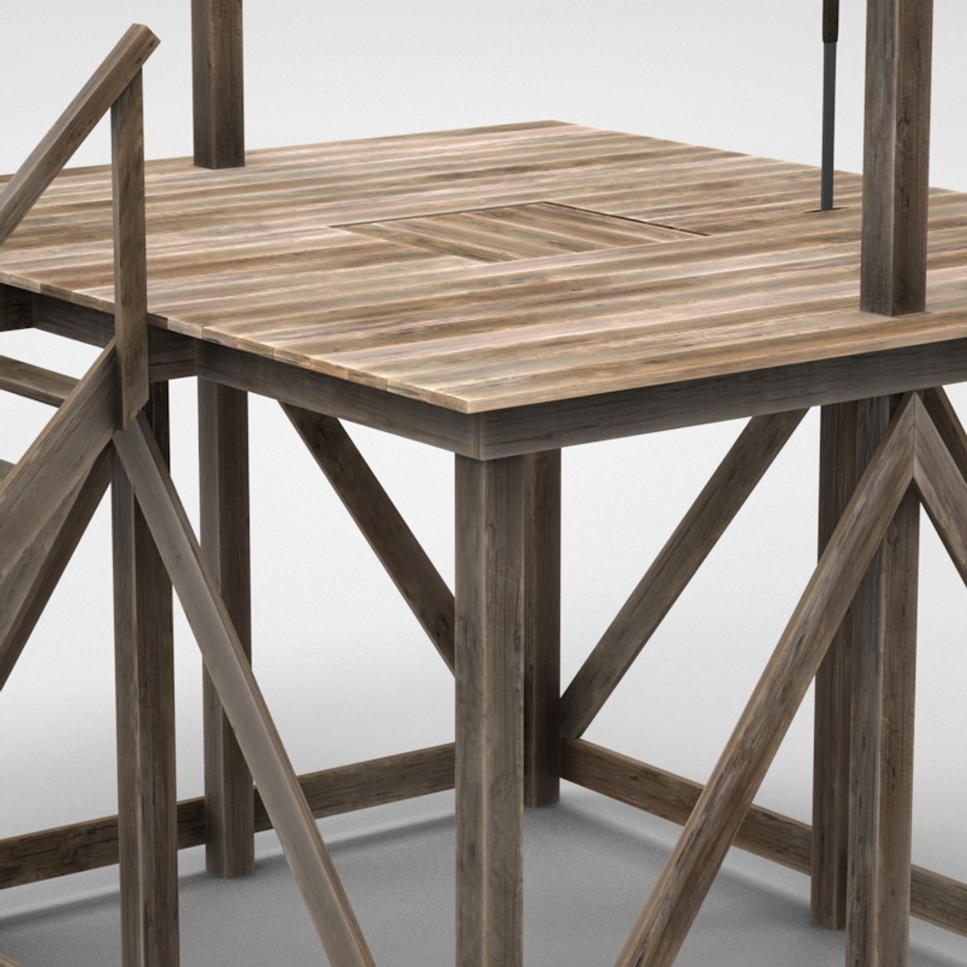 3d Medieval Gallows Model