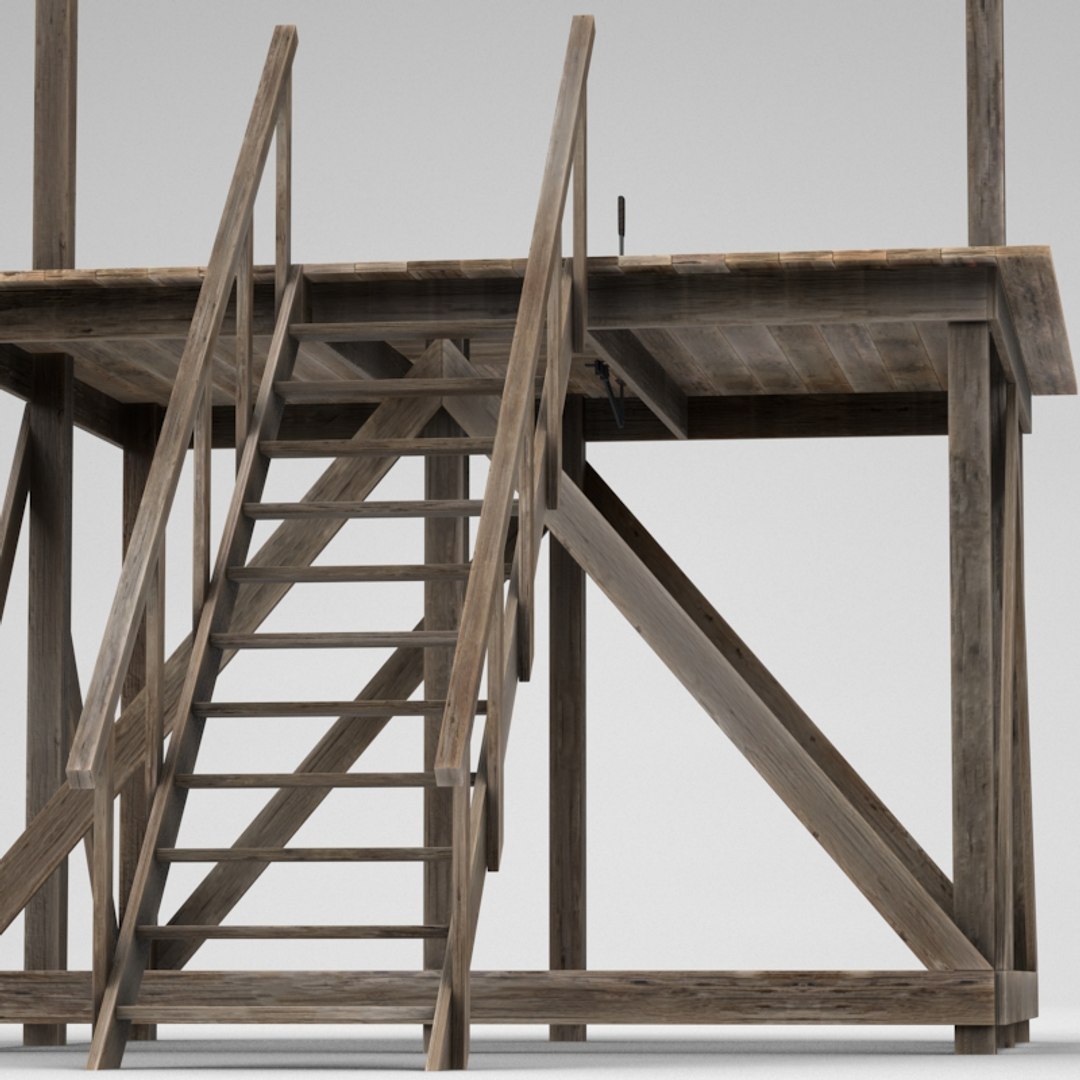 3d Medieval Gallows Model