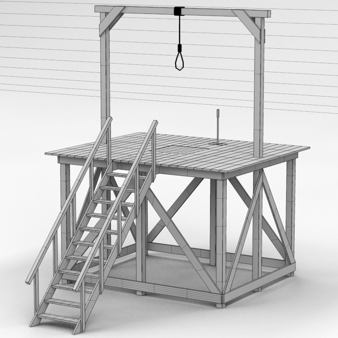 3d Medieval Gallows Model