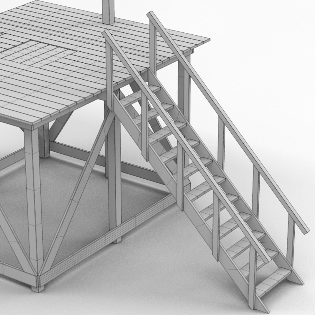 3d Medieval Gallows Model