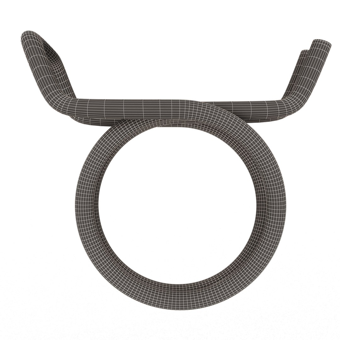 3D Model Double Wire Spring Hose Clamp Silver - TurboSquid 2026881