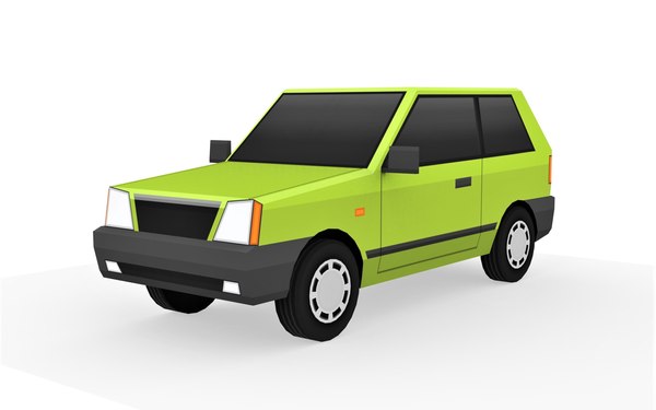 Cartoon Hatchback Car 2 Low Poly 3D model - TurboSquid 2037262