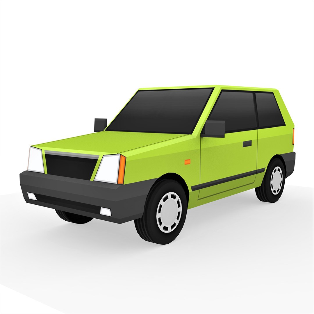 Cartoon Hatchback Car 2 Low Poly 3D model - TurboSquid 2037262