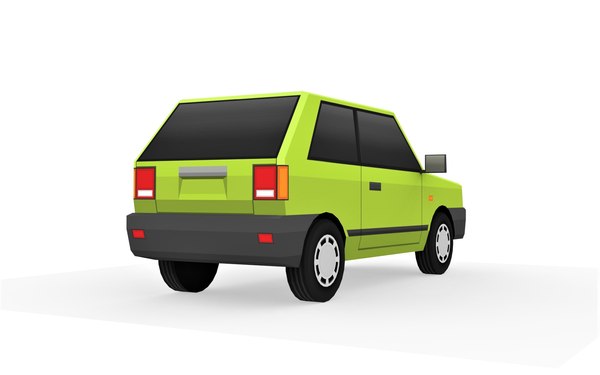 Cartoon Hatchback Car 2 Low Poly 3D model - TurboSquid 2037262
