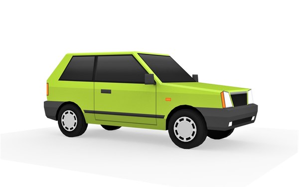 Cartoon Hatchback Car 2 Low Poly Modelo 3D - TurboSquid 2037262