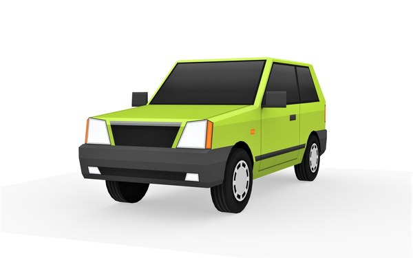 Cartoon Hatchback Car 2 Low Poly 3D model - TurboSquid 2037262