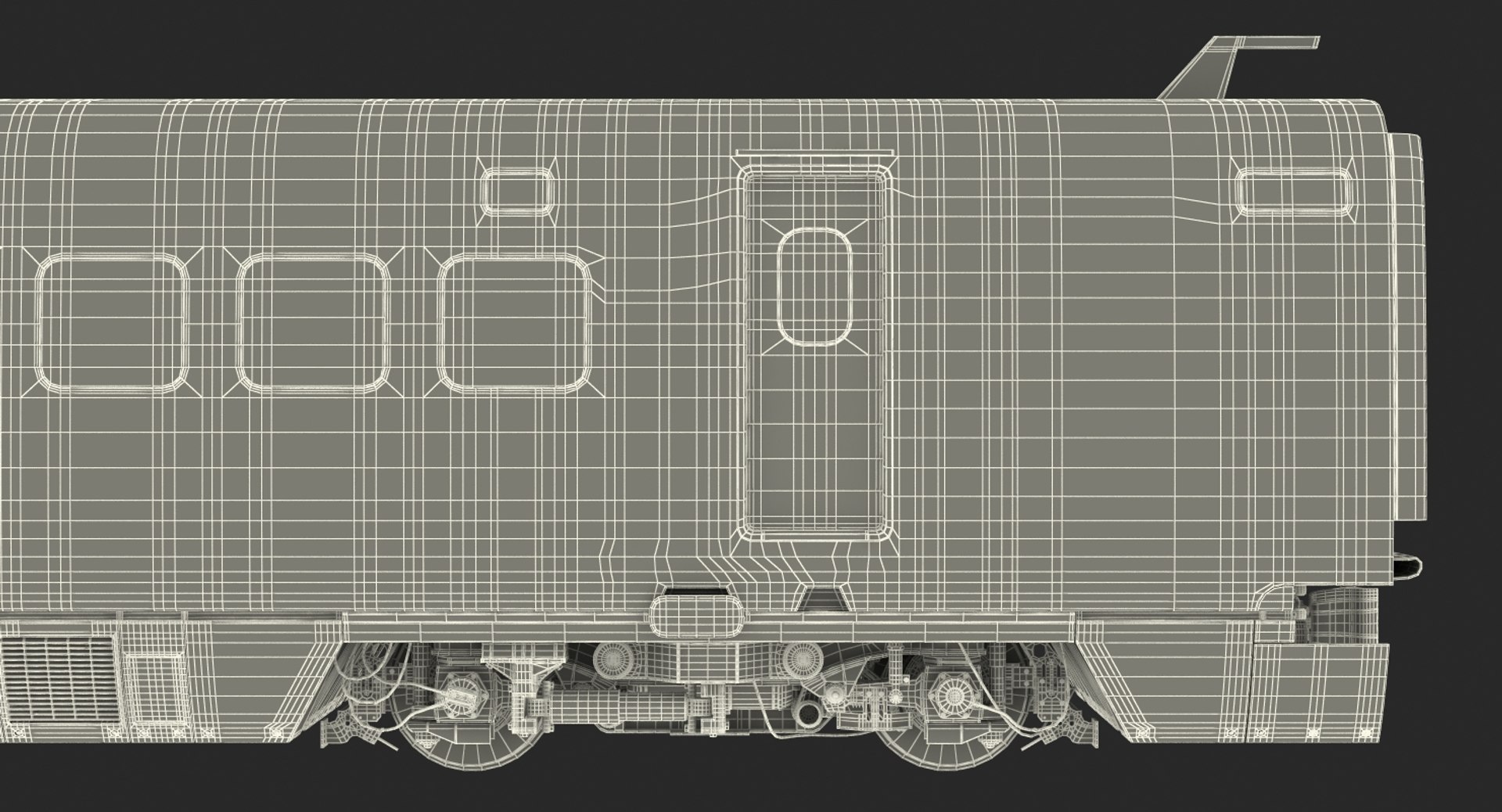 bullet train locomotive rail 3d model