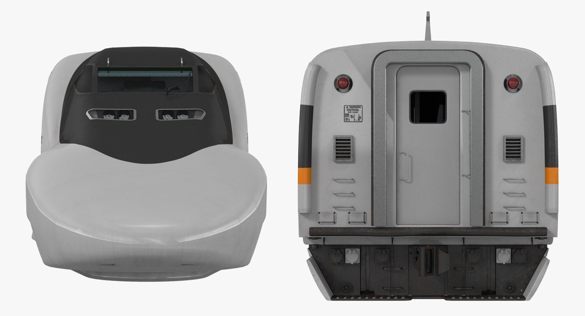 bullet train locomotive rail 3d model