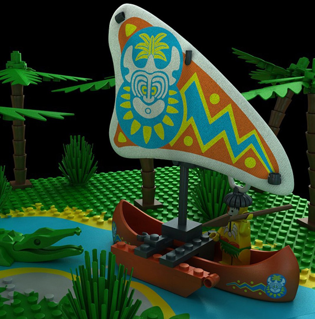 maya lego boat