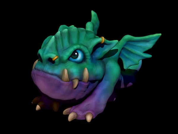 3d model mini dragon print