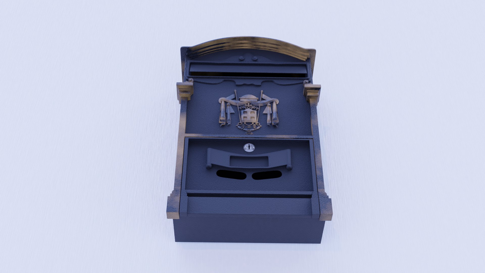 Mailbox golden pattern 3D model - TurboSquid 1594130