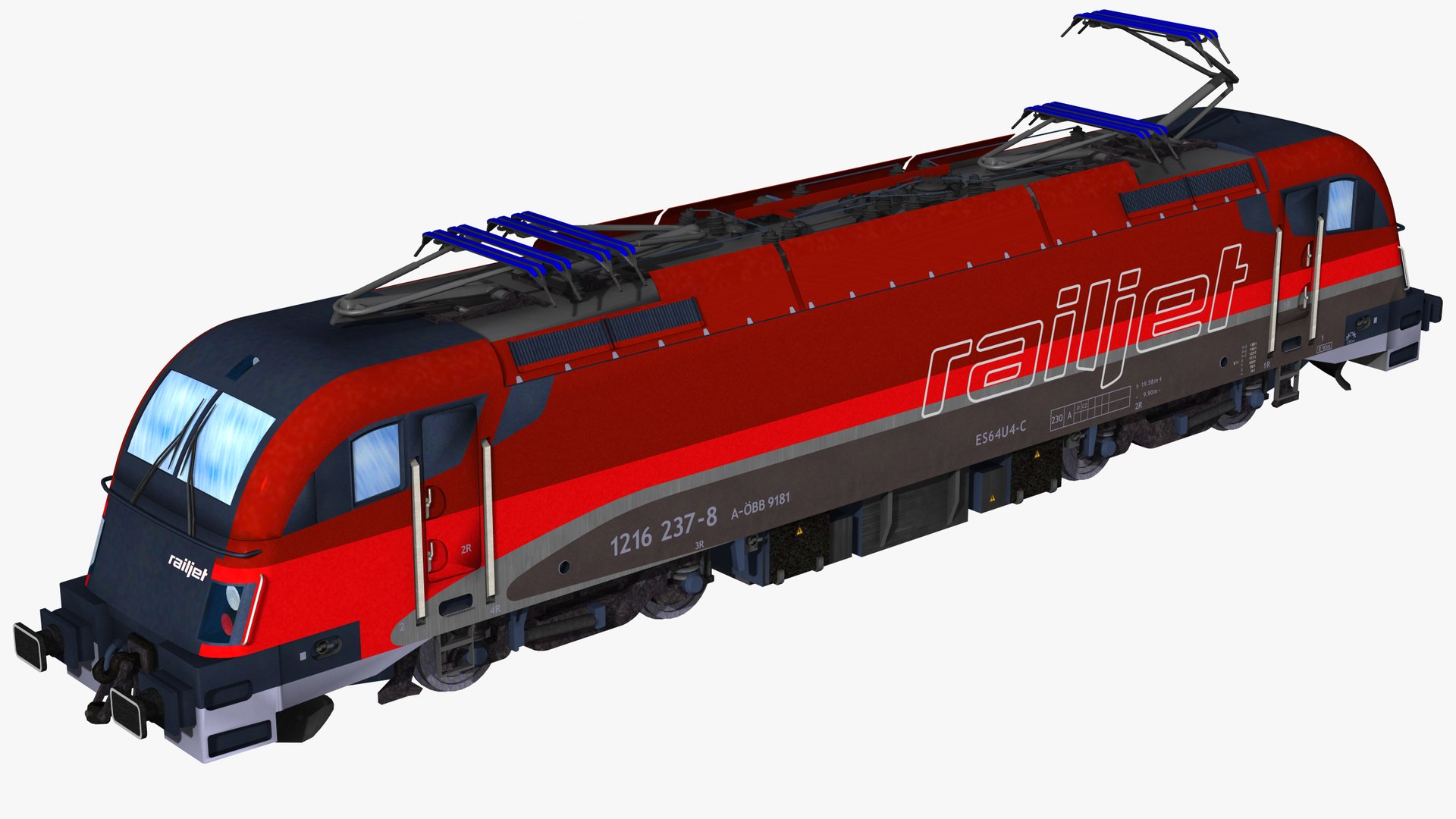 Oebb Taurus Class 1216 Es64u4 Electric Locomotive Model - TurboSquid ...