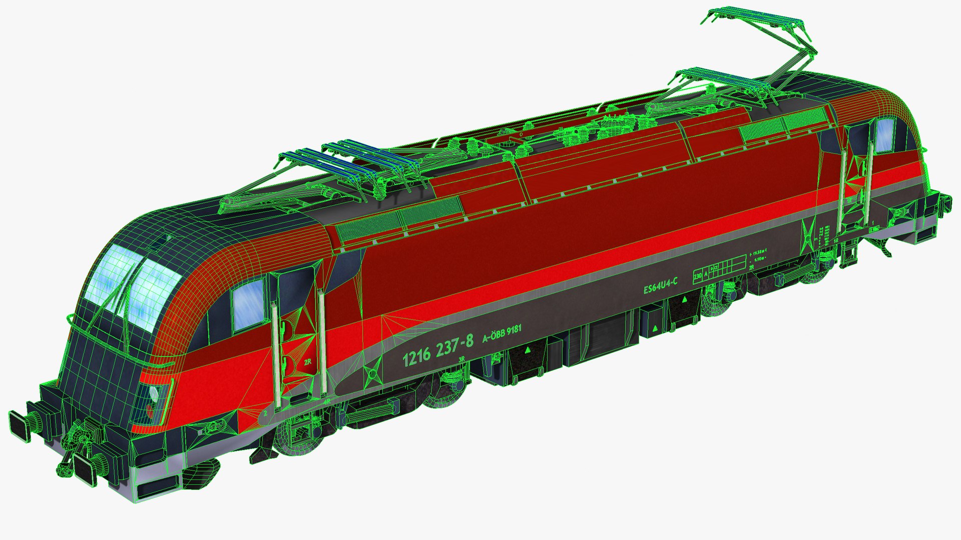Oebb Taurus Class 1216 Es64u4 Electric Locomotive Model - TurboSquid 2317347