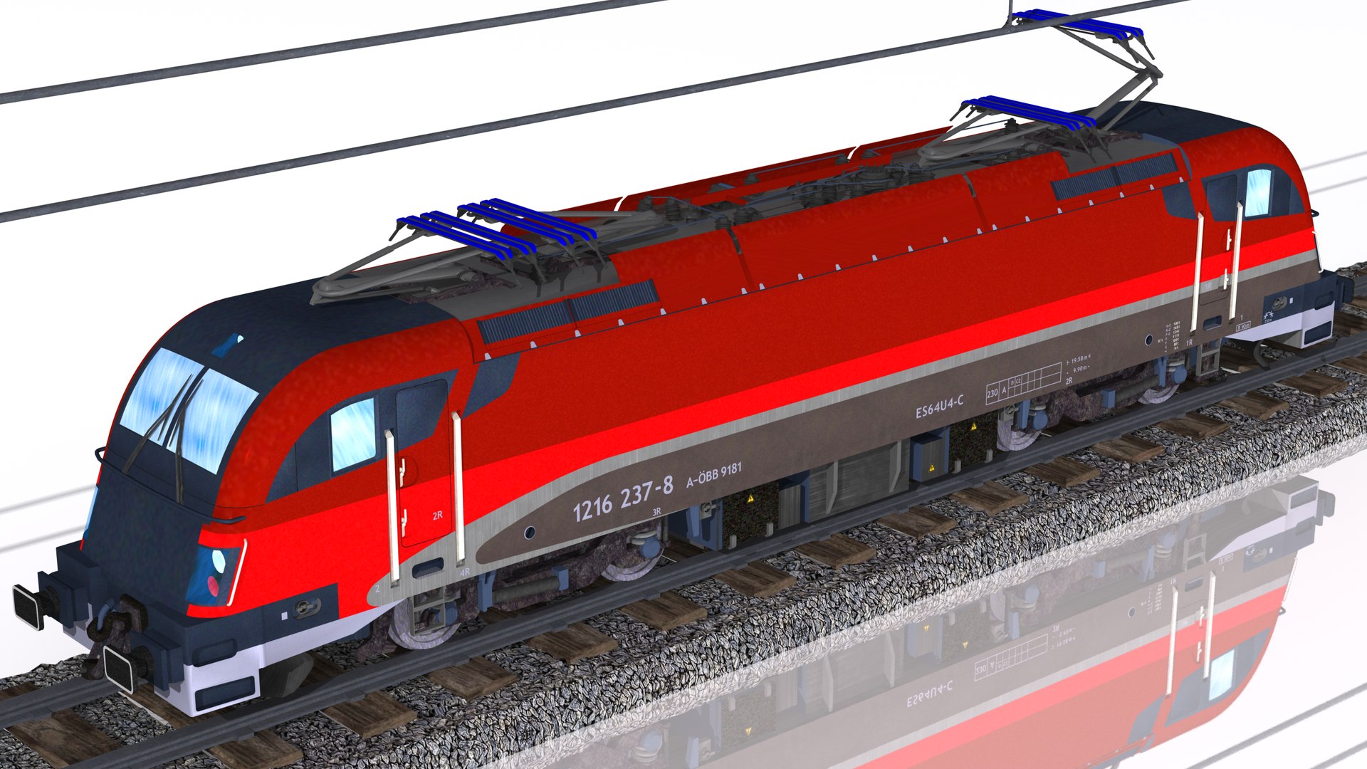 Oebb Taurus Class 1216 Es64u4 Electric Locomotive Model - TurboSquid ...