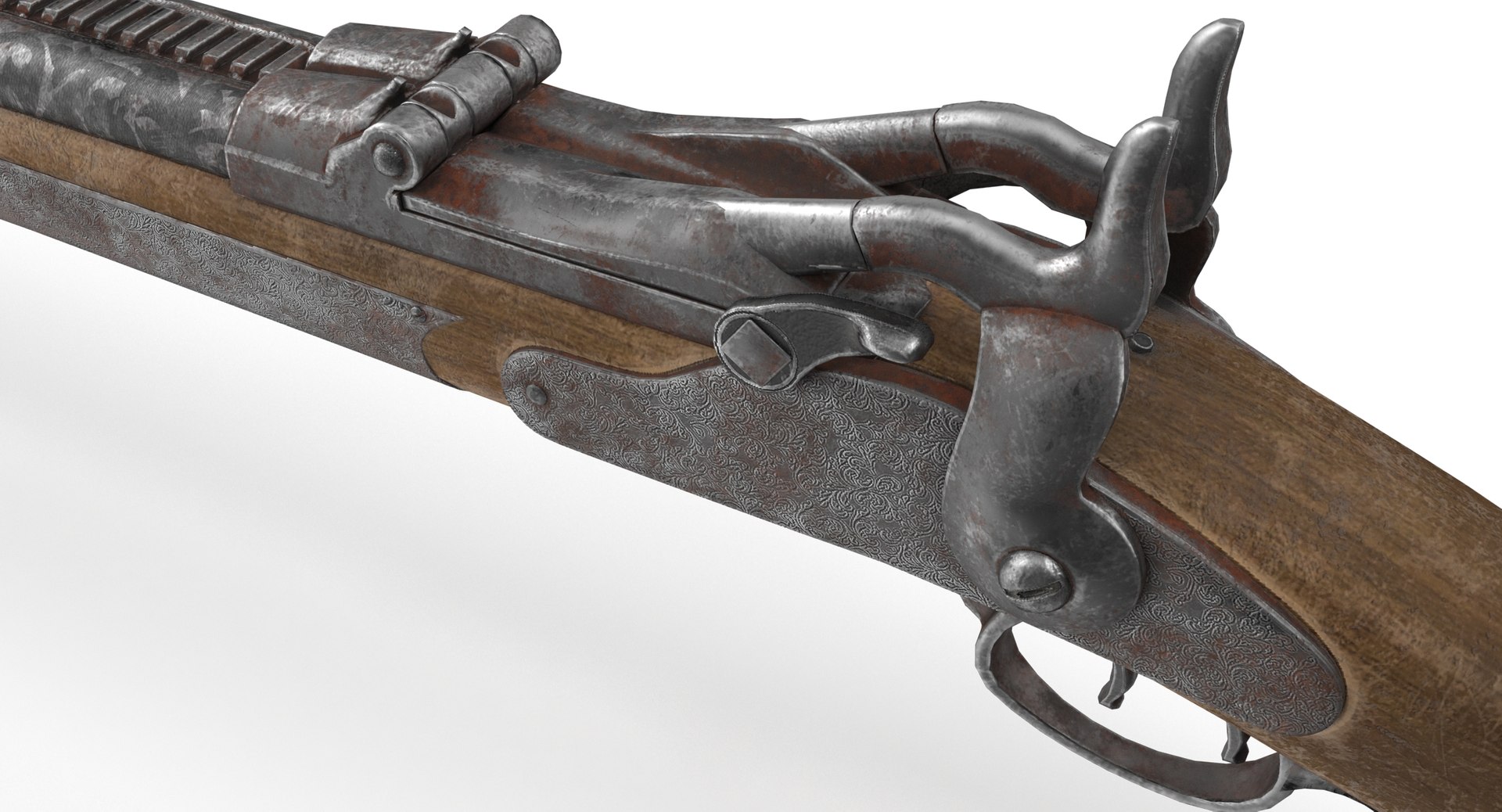 Sawed-off musket 3D model - TurboSquid 1367743