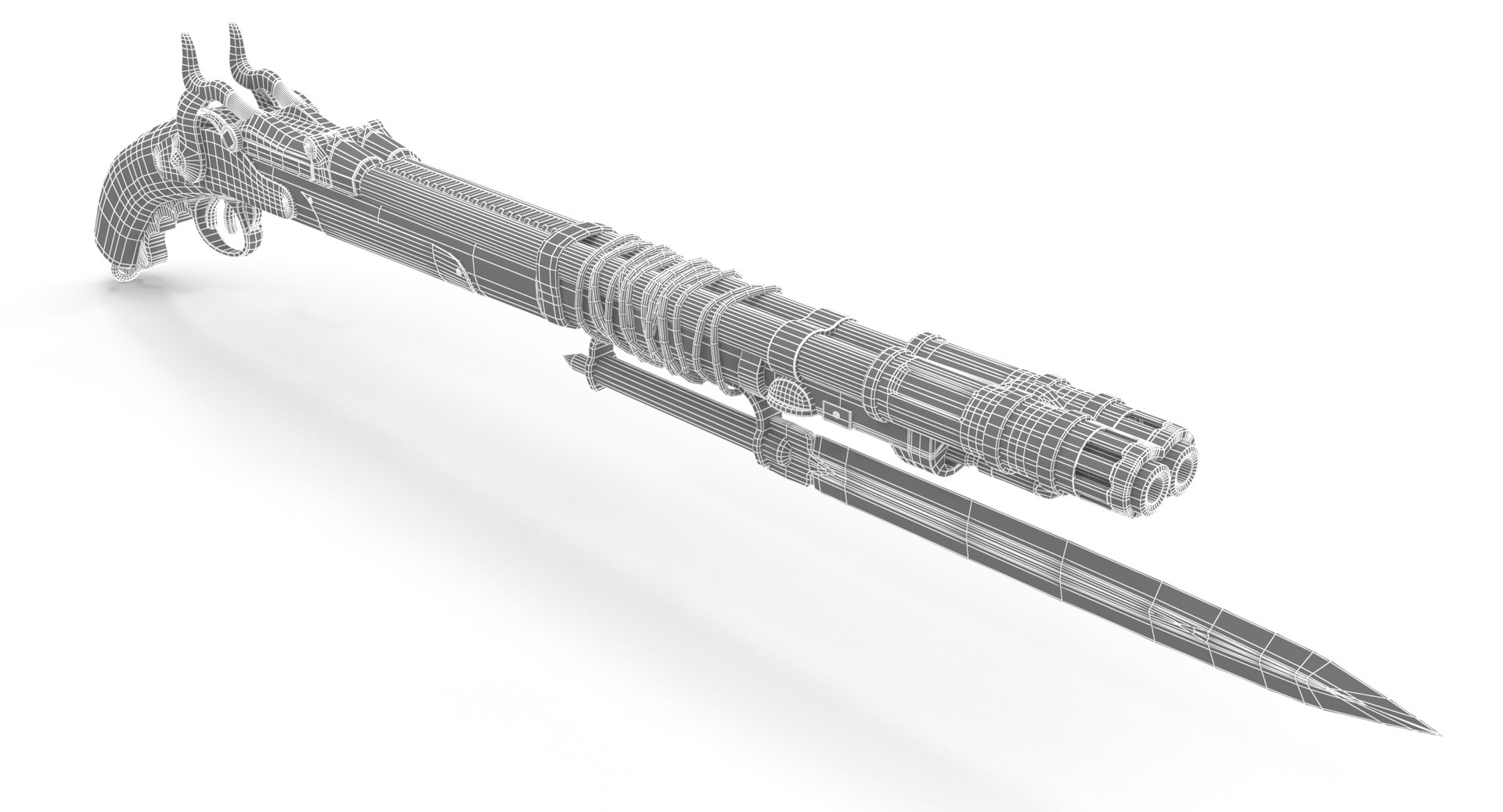 Sawed-off musket 3D model - TurboSquid 1367743