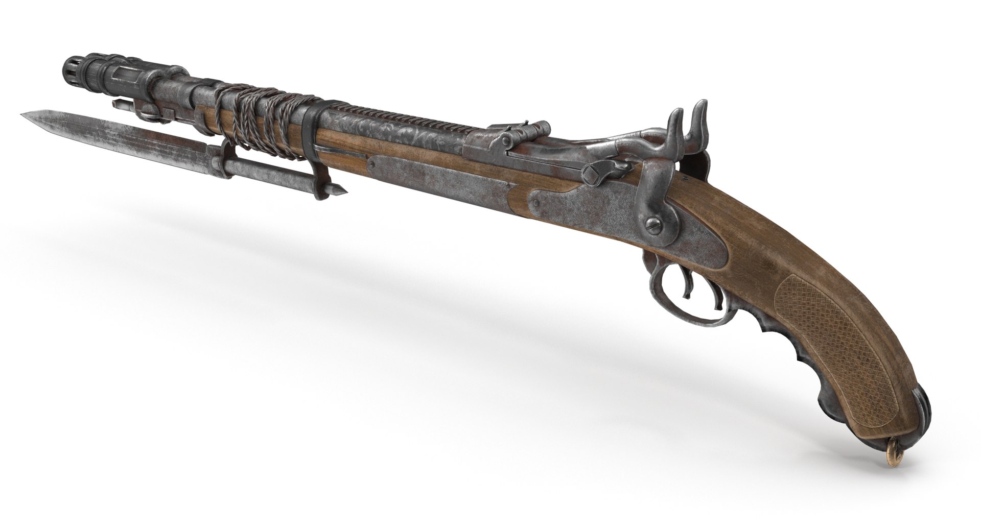 Sawed-off musket 3D model - TurboSquid 1367743