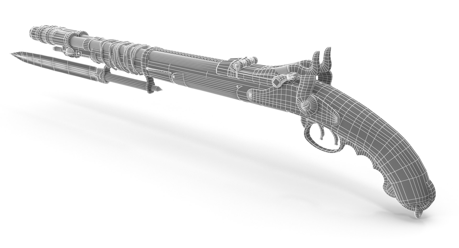Sawed-off musket 3D model - TurboSquid 1367743