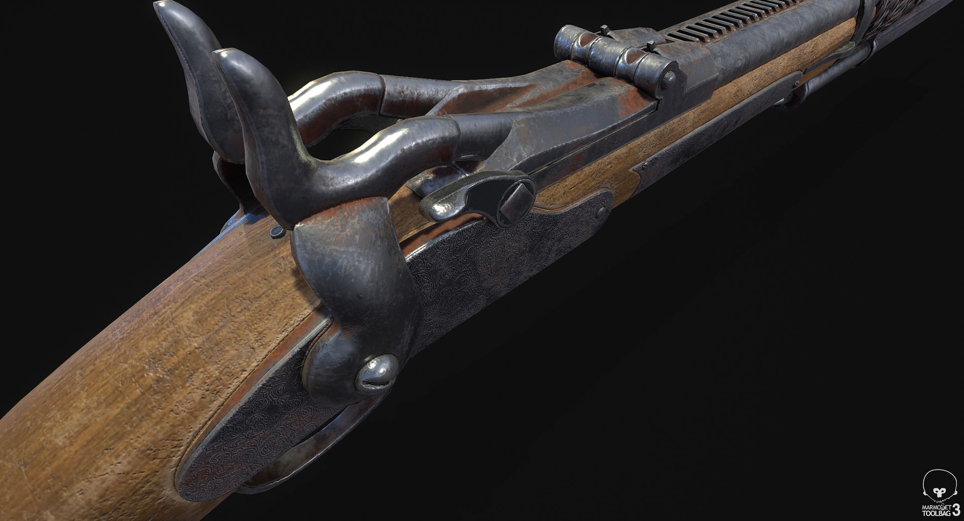 Sawed-off musket 3D model - TurboSquid 1367743