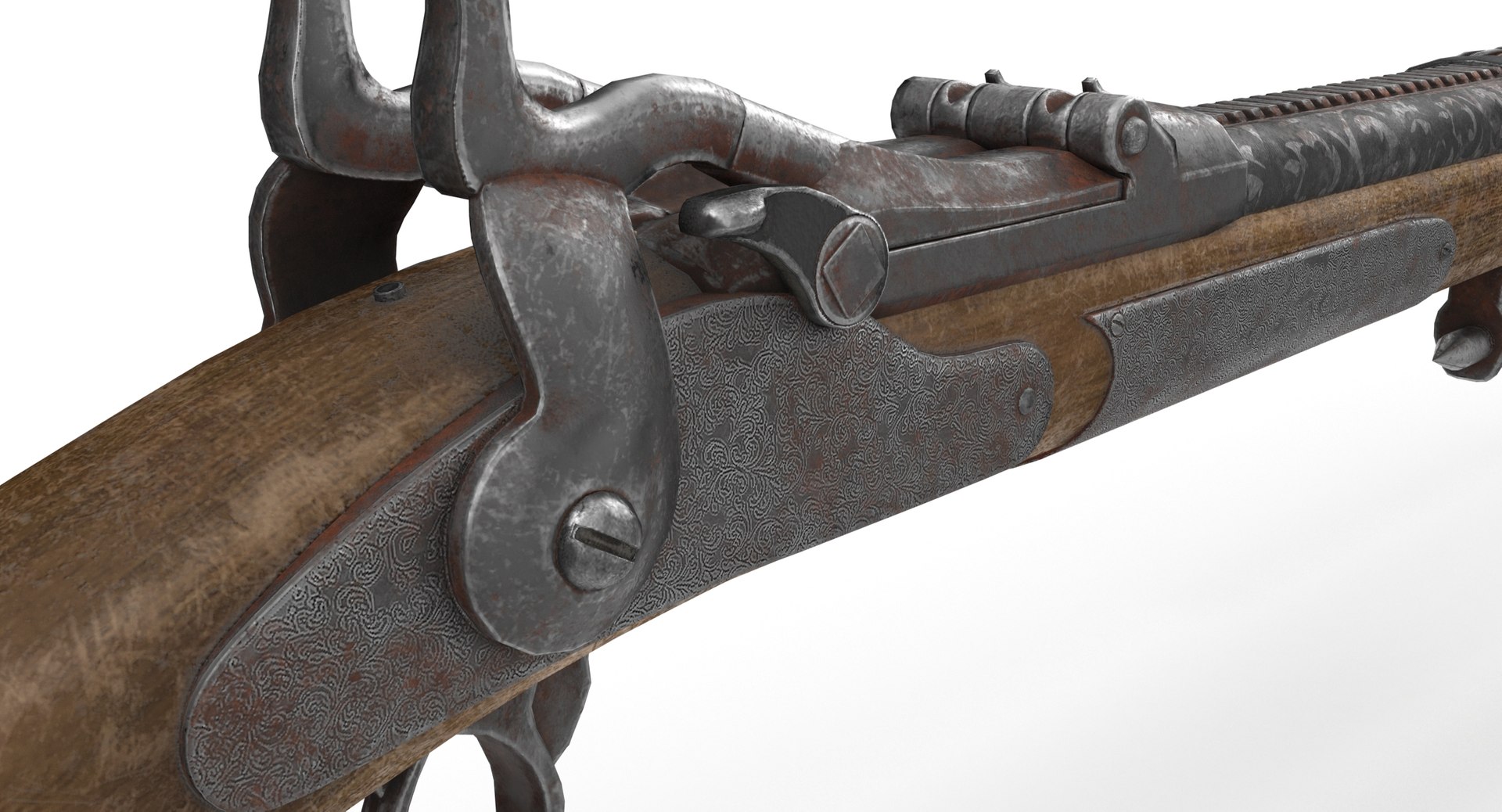 Sawed-off musket 3D model - TurboSquid 1367743