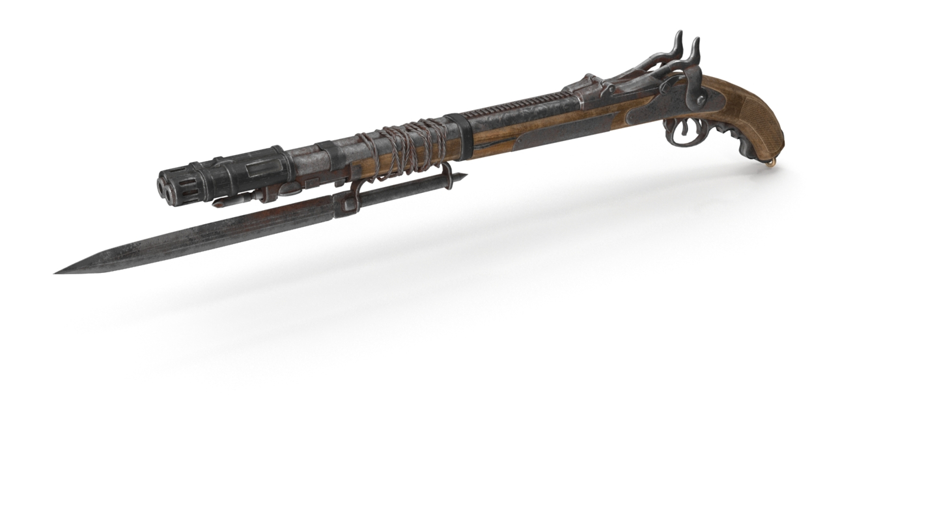 Sawed-off musket 3D model - TurboSquid 1367743