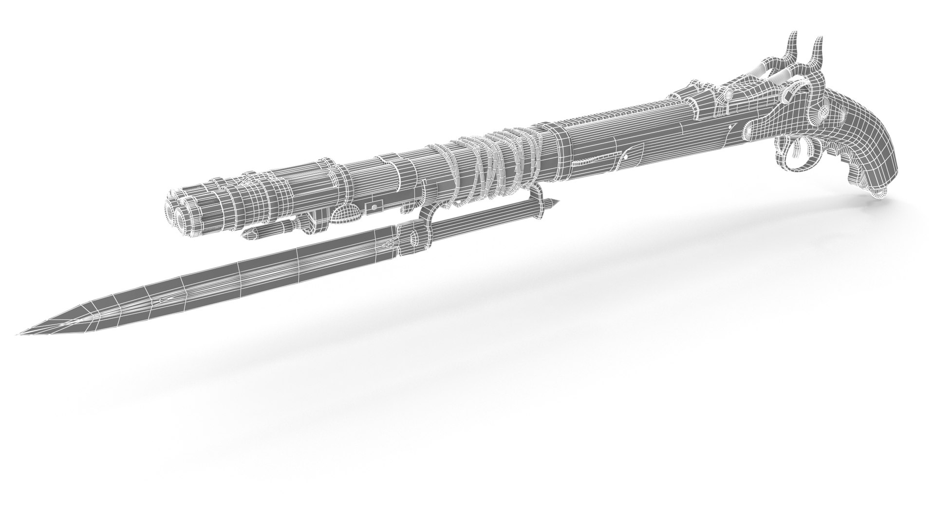 Sawed-off musket 3D model - TurboSquid 1367743