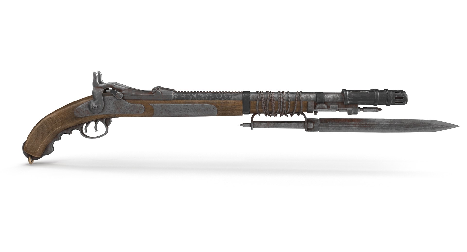 Sawed-off musket 3D model - TurboSquid 1367743