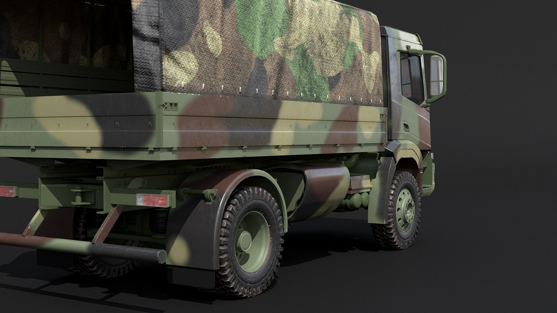 3D Generic Military Camo Truck Model - TurboSquid 2016847