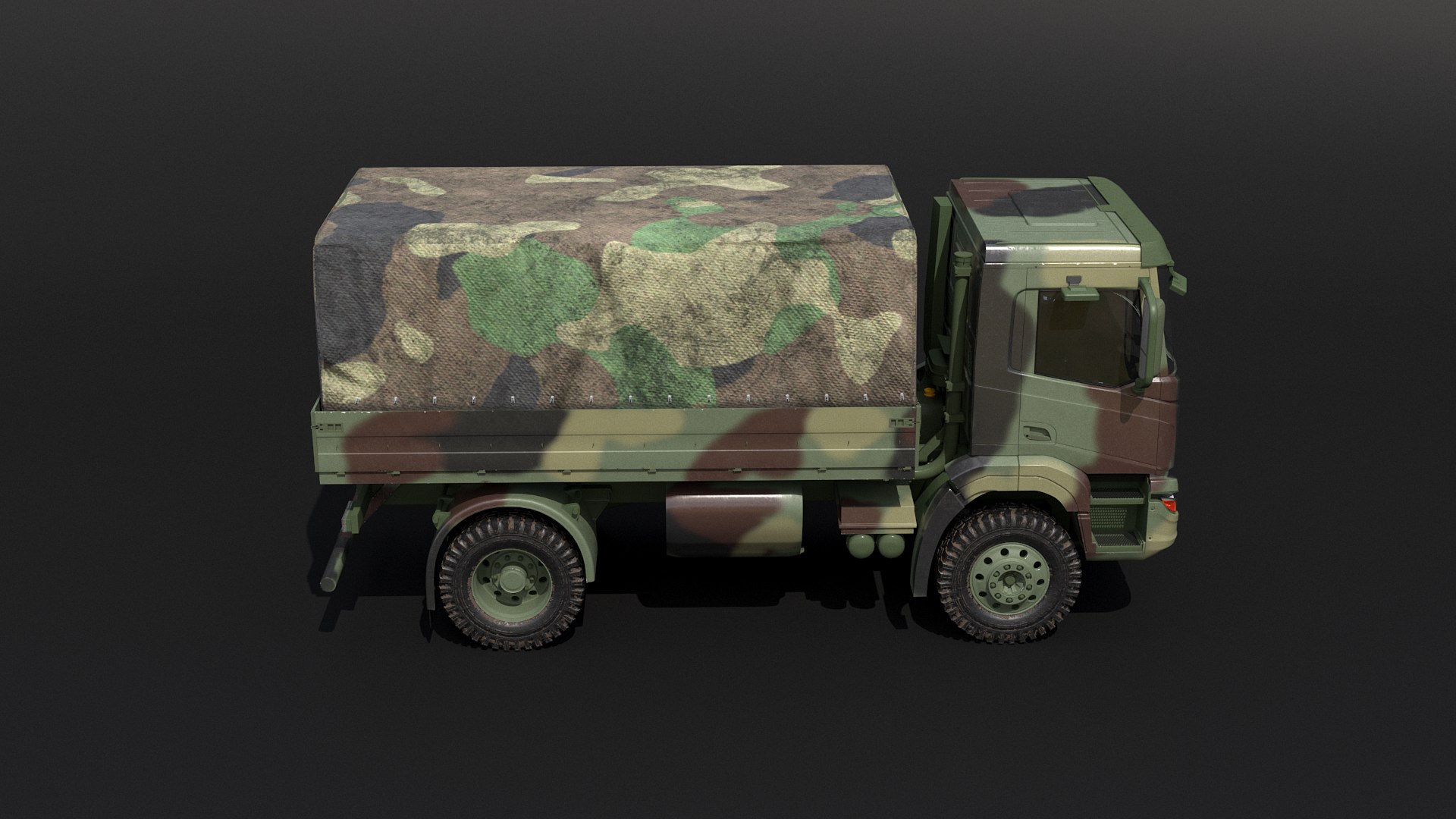 3D Generic Military Camo Truck Model - TurboSquid 2016847
