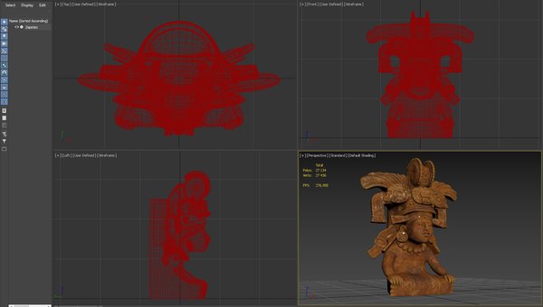 나비 신의 Zapotec 형상 항아리 3D 모델 - TurboSquid 1906719