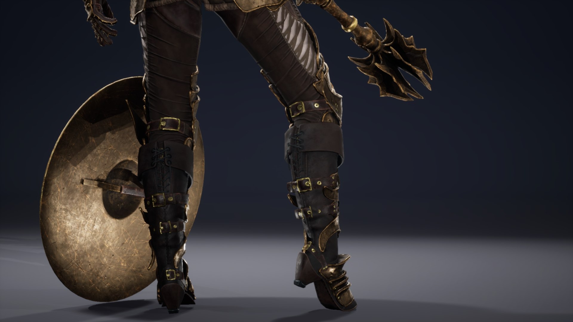 3D Femail Knight In Bronze Armour - TurboSquid 1760302